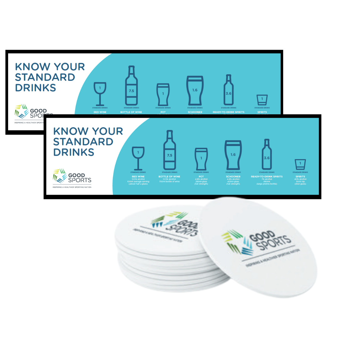 Good Sports Bar Mat & Coasters – ADF Good Sports